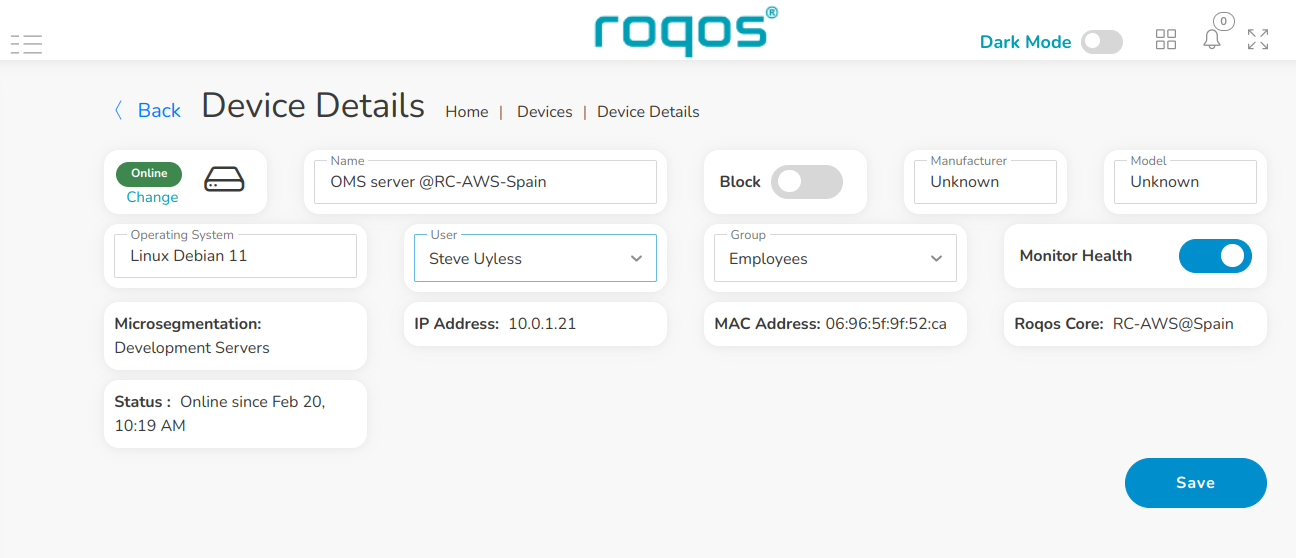 Can I Monitor Health Of My Devices With Roqos Cores Support Center